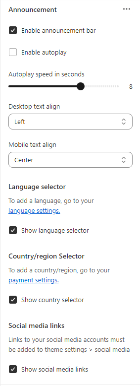 Announcement Section Setup – Trailblaze Media